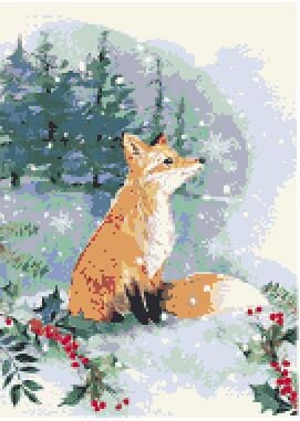 WINTER ANIMALS 4 Patterns in 1! Elk, Fox, Cardinal, Winter Forest ...