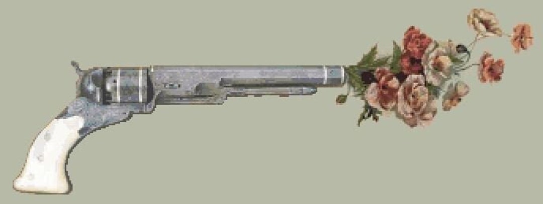 PISTOL ROSE, Old Fashioned, Old West, Pistol, Gun, Flower, Pink ...