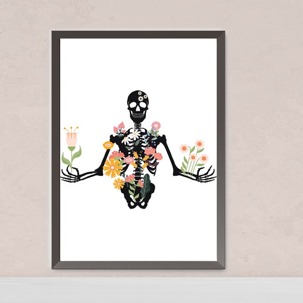 Skeleton Poster - Etsy