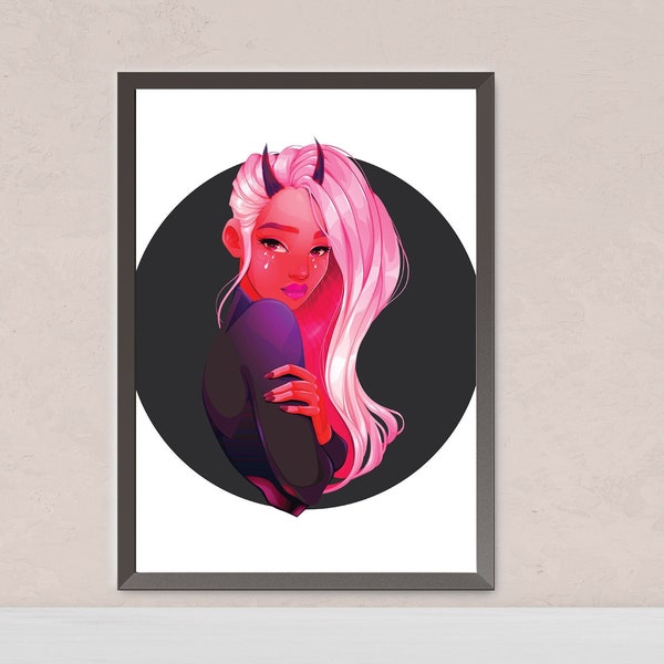 Devil Girl Art - Etsy