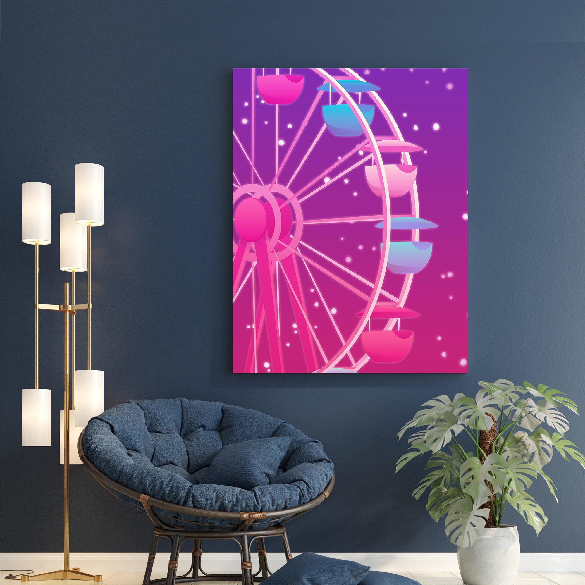 Prater Poster, Vienna Prater Print, Giant Wheel Art, Amusement Park ...