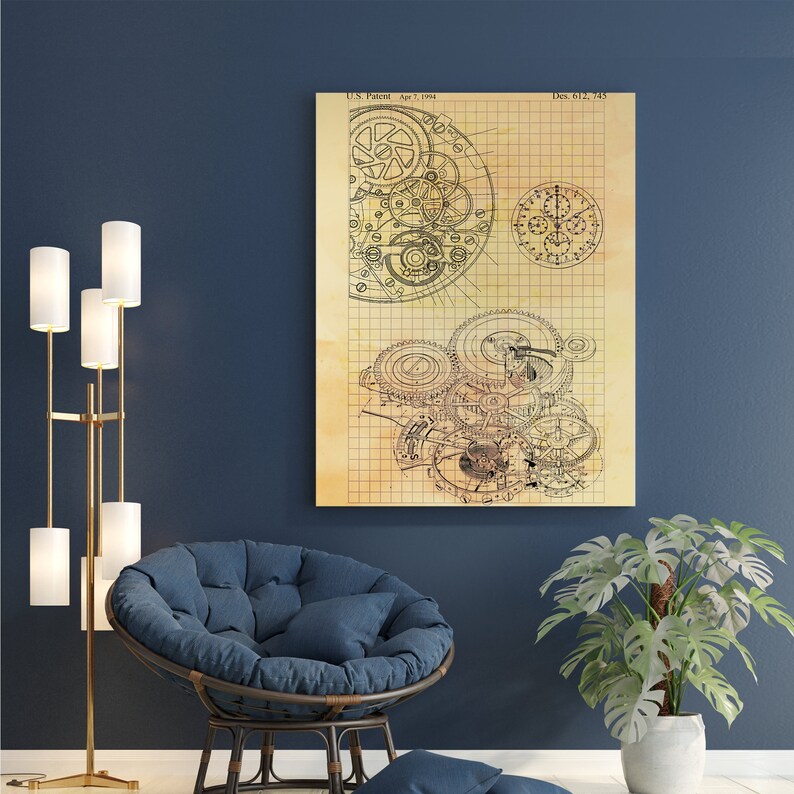 Clock Art Clock Mechanism Poster Vintage Clock Print - Etsy