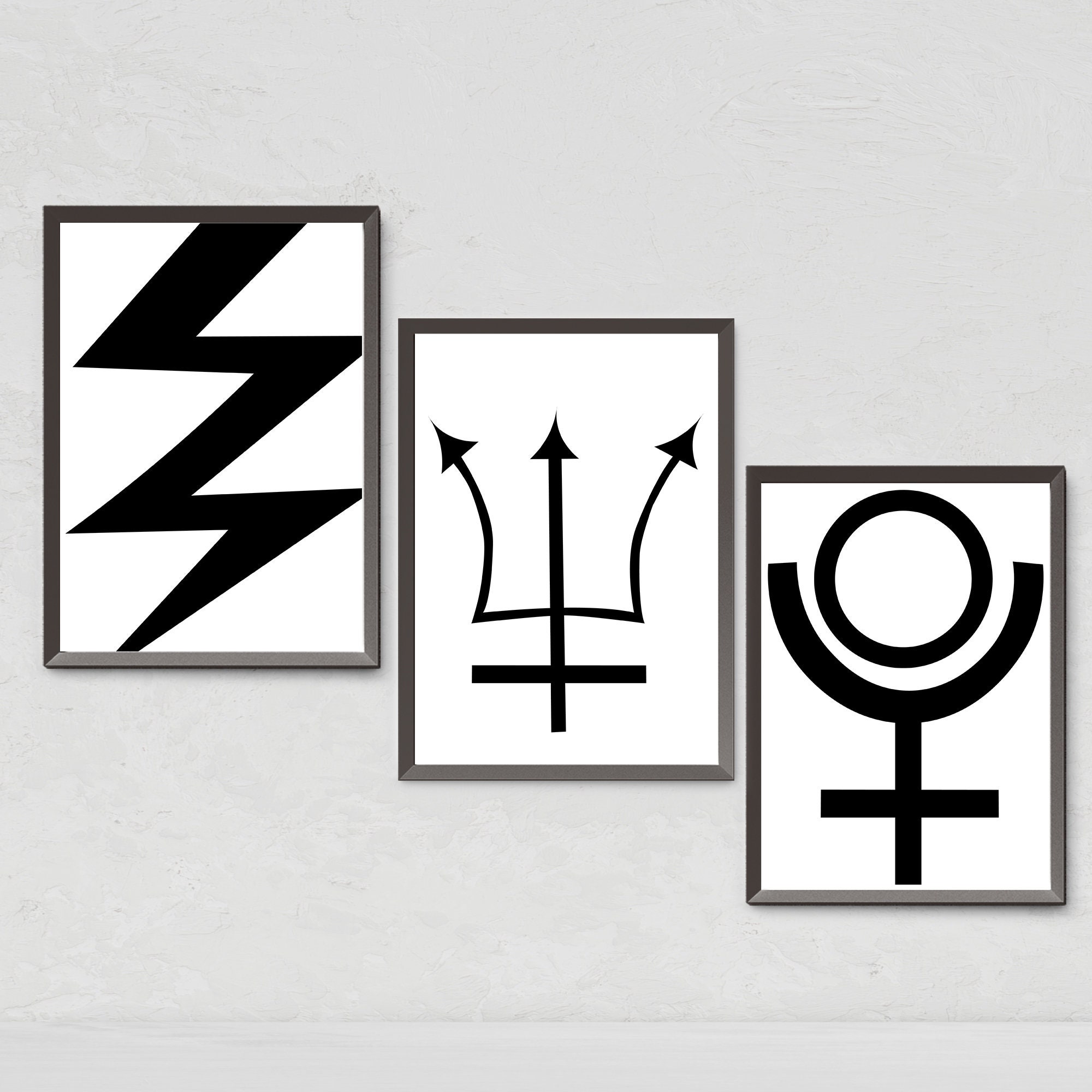 Greek Symbols Poster, Greek Mythology Art, Twelve Olympians Art, Greek ...