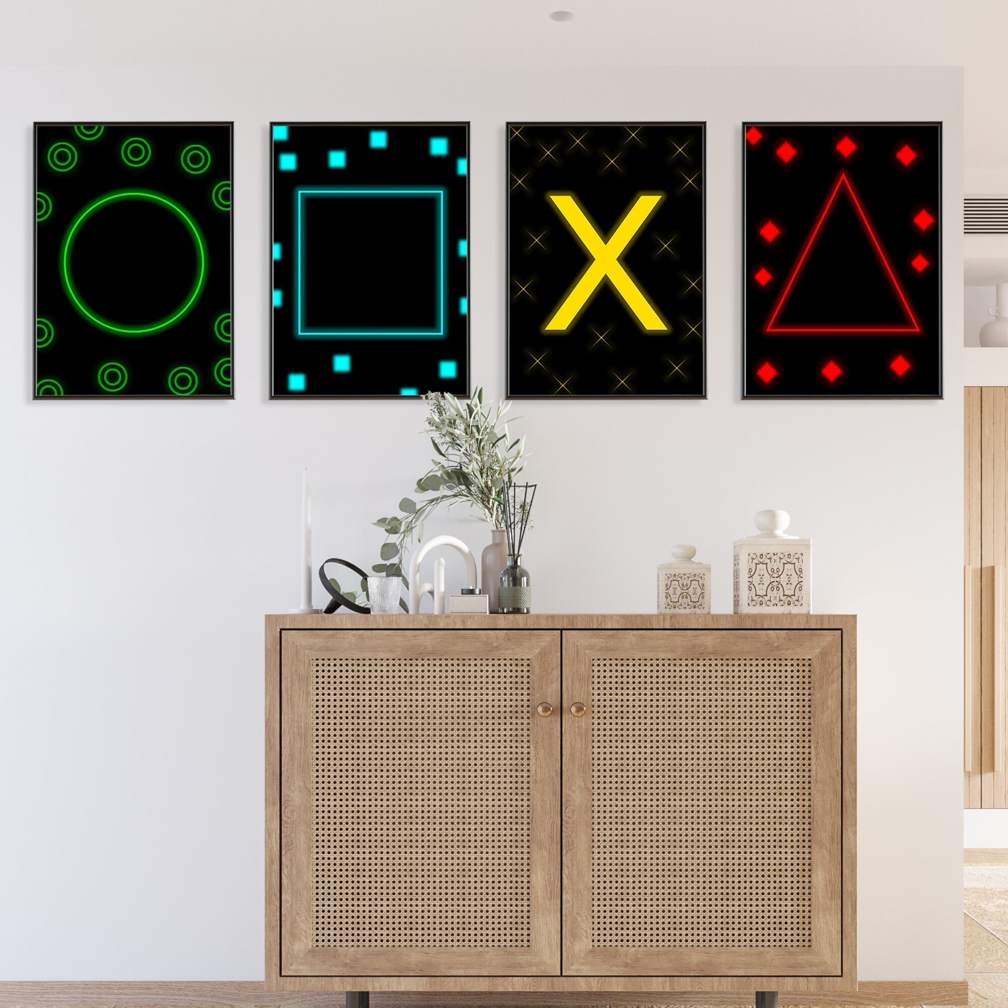 Set of 4 Prints Gaming Art Gaming Wall Decor. Gaming Poster - Etsy