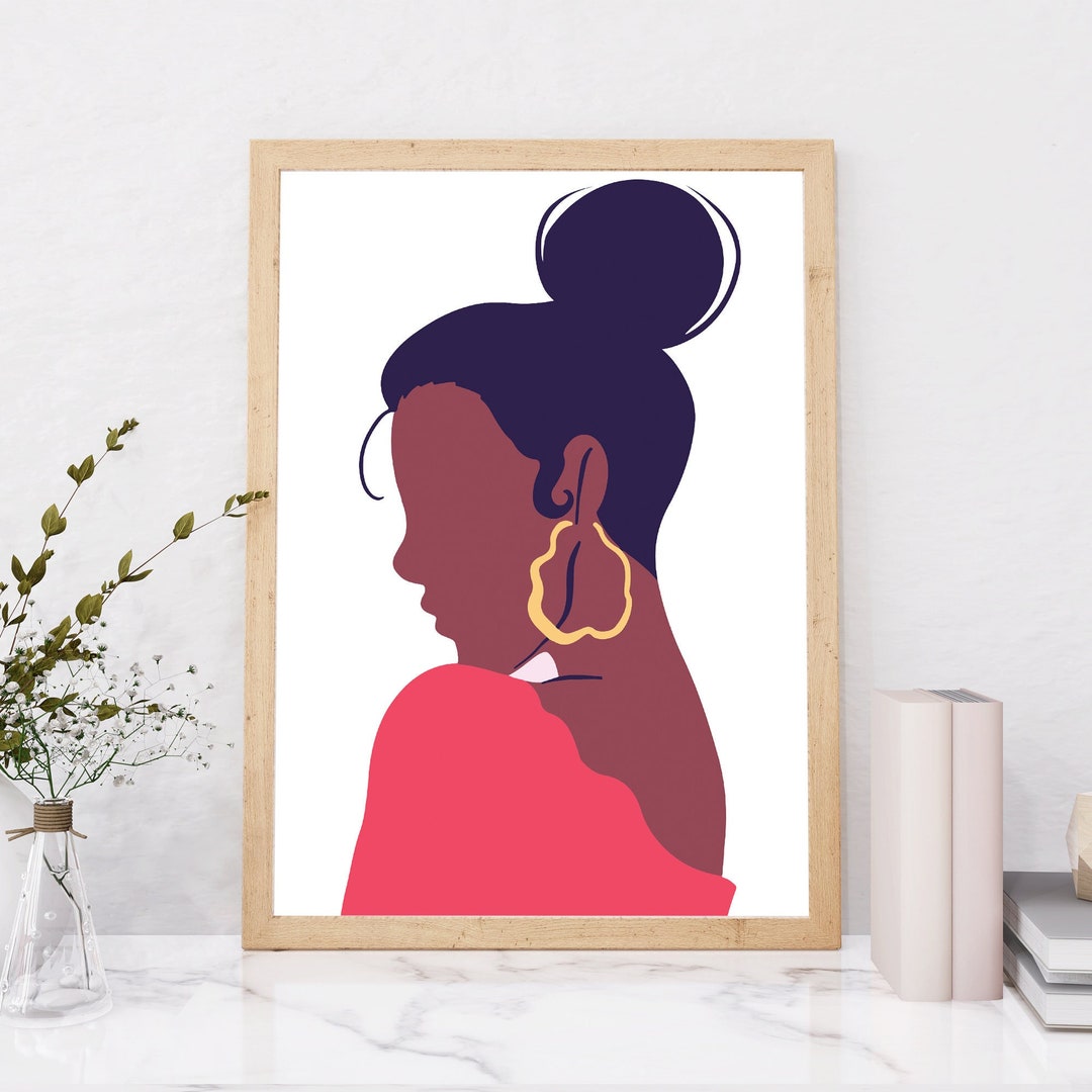 Beautiful Girl Poster, Feminist Poster, Woman Shape Digital Download ...