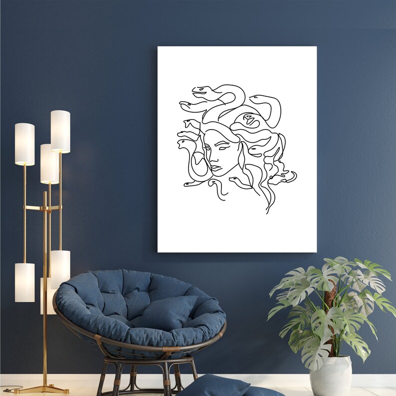 Medusa Poster, Medusa Greek Mythology Art, Medusa Wall Art, Greek Prints, Ancient Greece Art ...