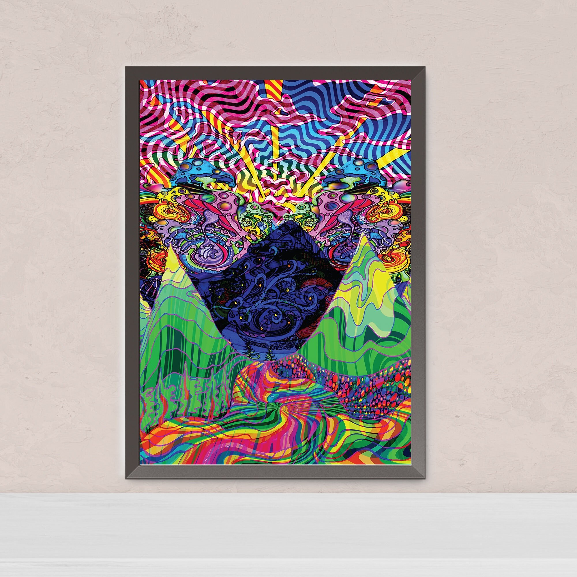 Psychedelic Printable Art, DMT Poster, Colorful Digital Art ...