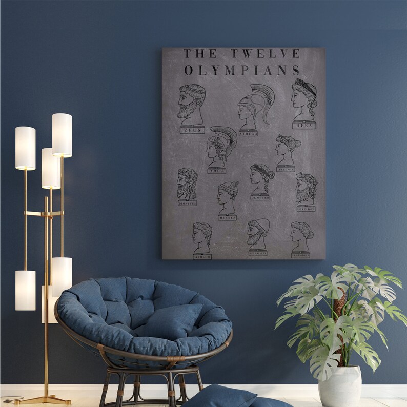 Greek Gods Poster Greek Mythology Art Twelve Olympians Art | Etsy