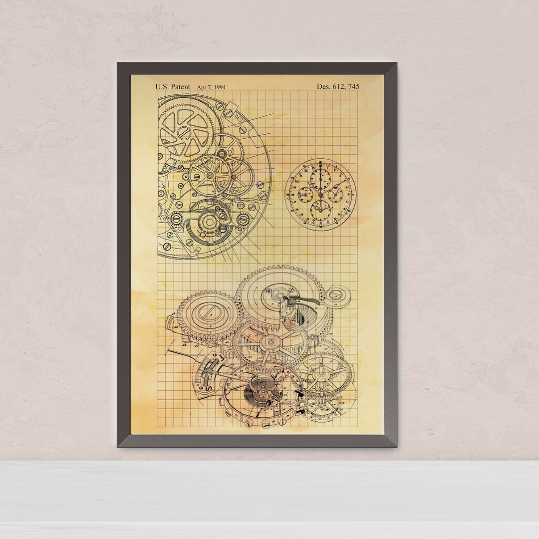 Clock Art Clock Mechanism Poster Vintage Clock Print - Etsy