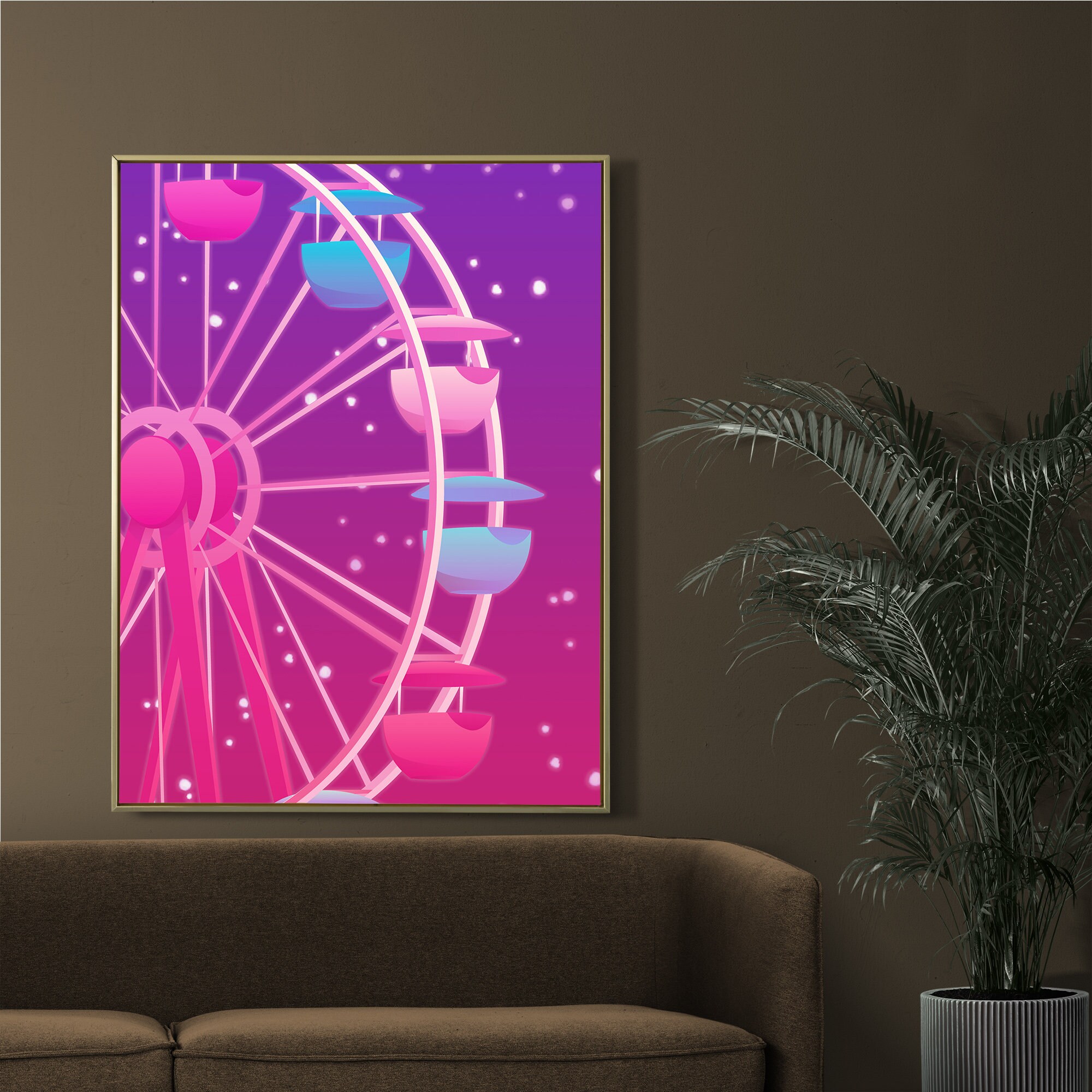 Prater Poster, Vienna Prater Print, Giant Wheel Art, Amusement Park ...