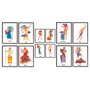 Greek Gods Poster Greek Mythology Art Twelve Olympians Art - Etsy