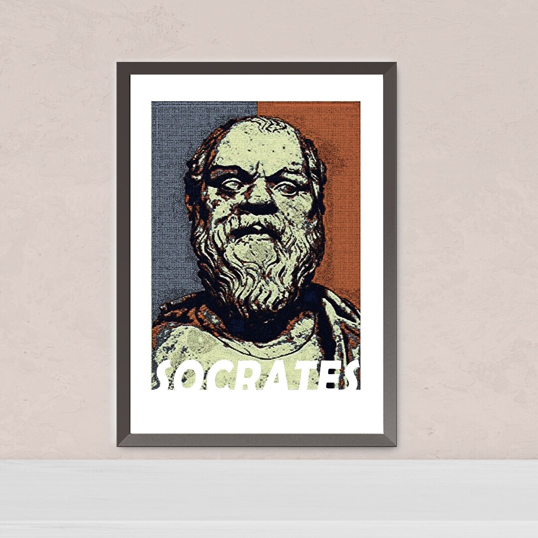 Socrates Digital Prints, Socrates Art, Philosophical Art, Greek ...