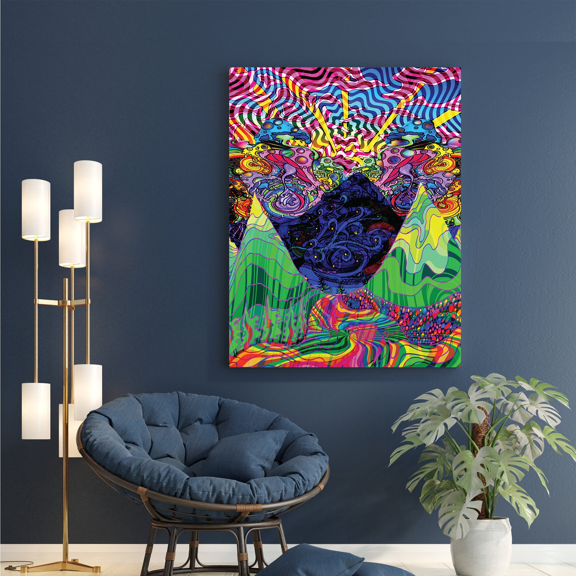 Psychedelic Printable Art, DMT Poster, Colorful Digital Art ...