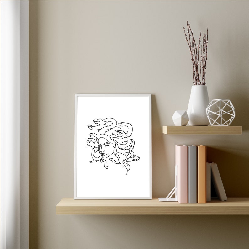 Medusa Poster, Medusa Greek Mythology Art, Medusa Wall Art, Greek Prints, Ancient Greece Art ...