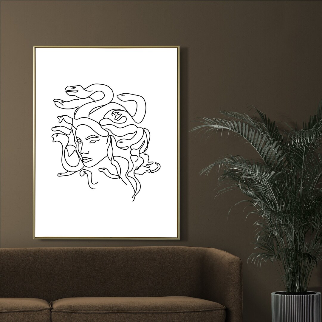 Medusa Poster, Medusa Greek Mythology Art, Medusa Wall Art, Greek ...