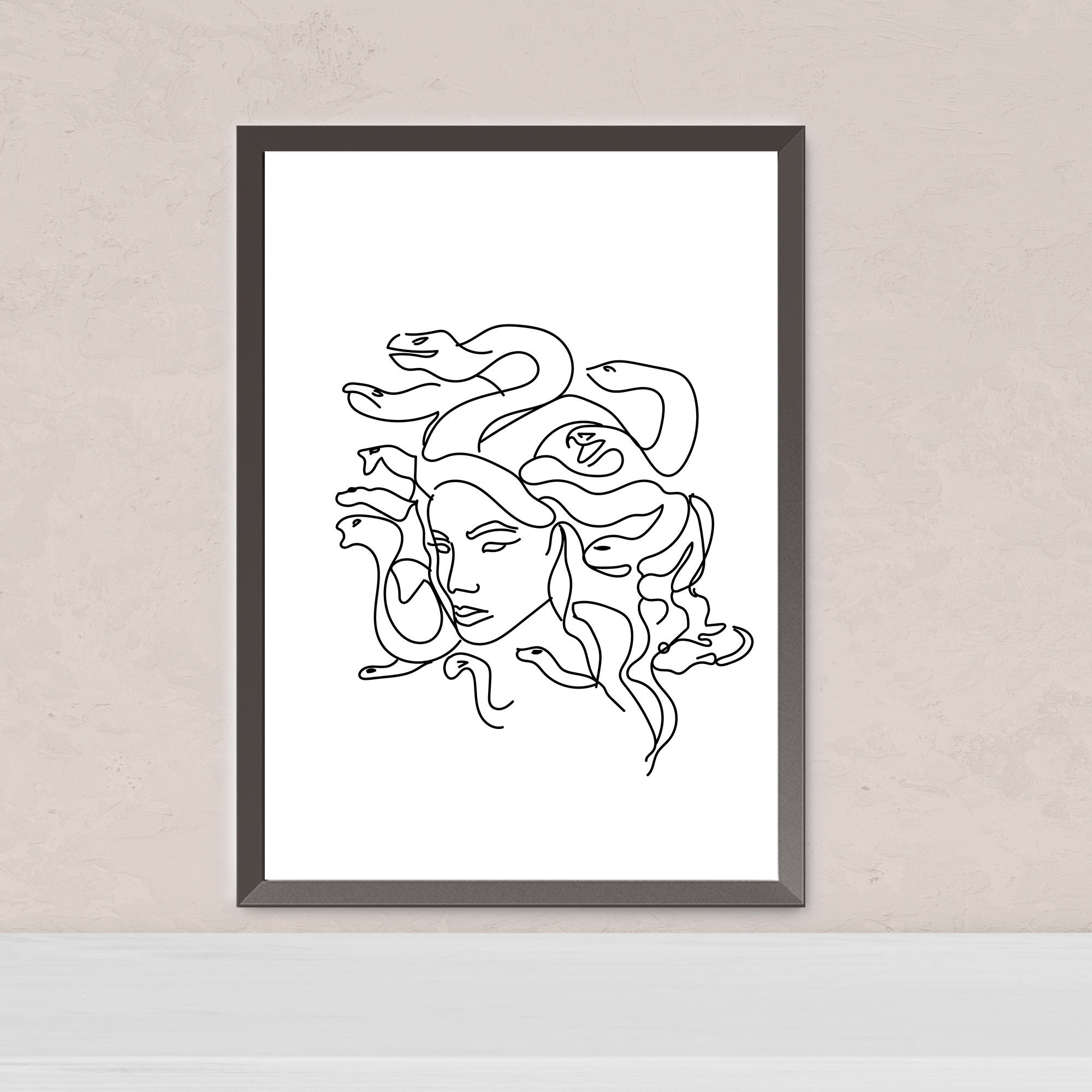 Medusa Poster, Medusa Greek Mythology Art, Medusa Wall Art, Greek ...