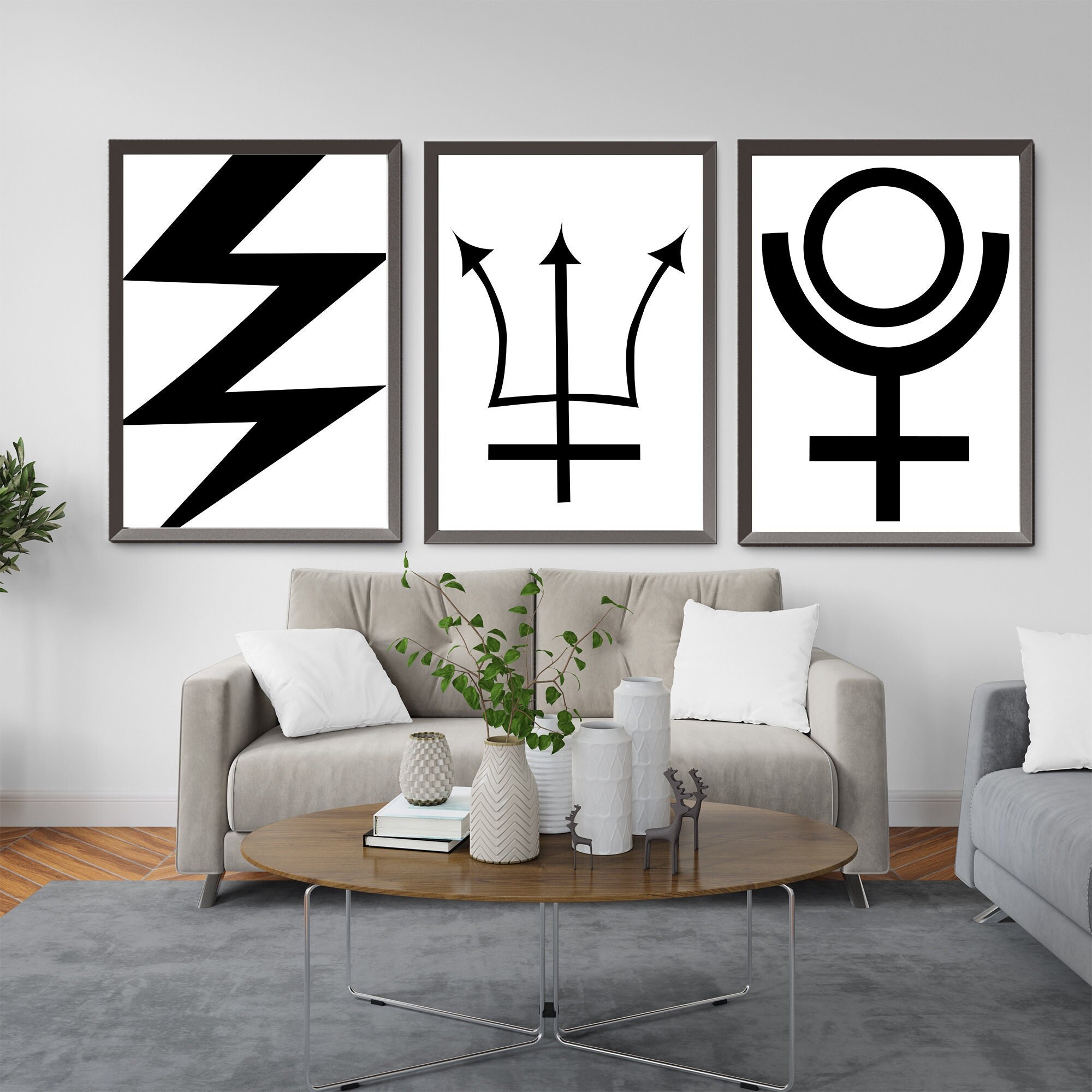 Greek Symbols Poster, Greek Mythology Art, Twelve Olympians Art, Greek ...