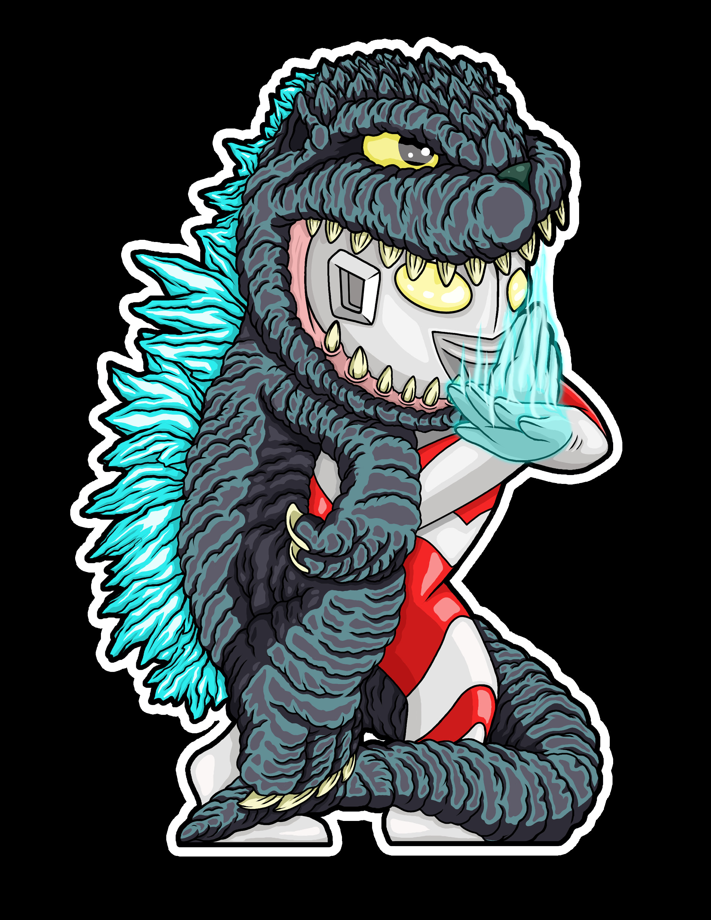 Ultra Kaiju Beast Sticker - Etsy