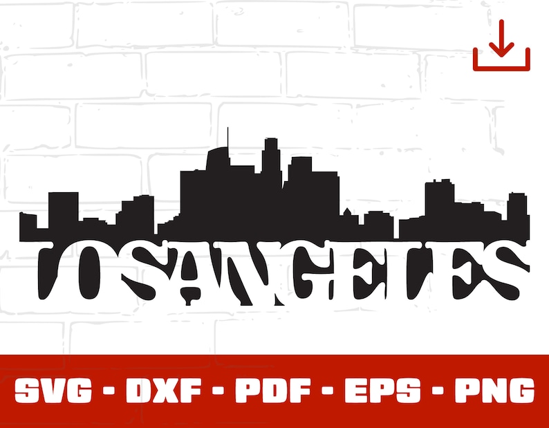 Los Angeles Svg, Los Angeles Skyline Svg, Los Angeles Cityscape Svg ...