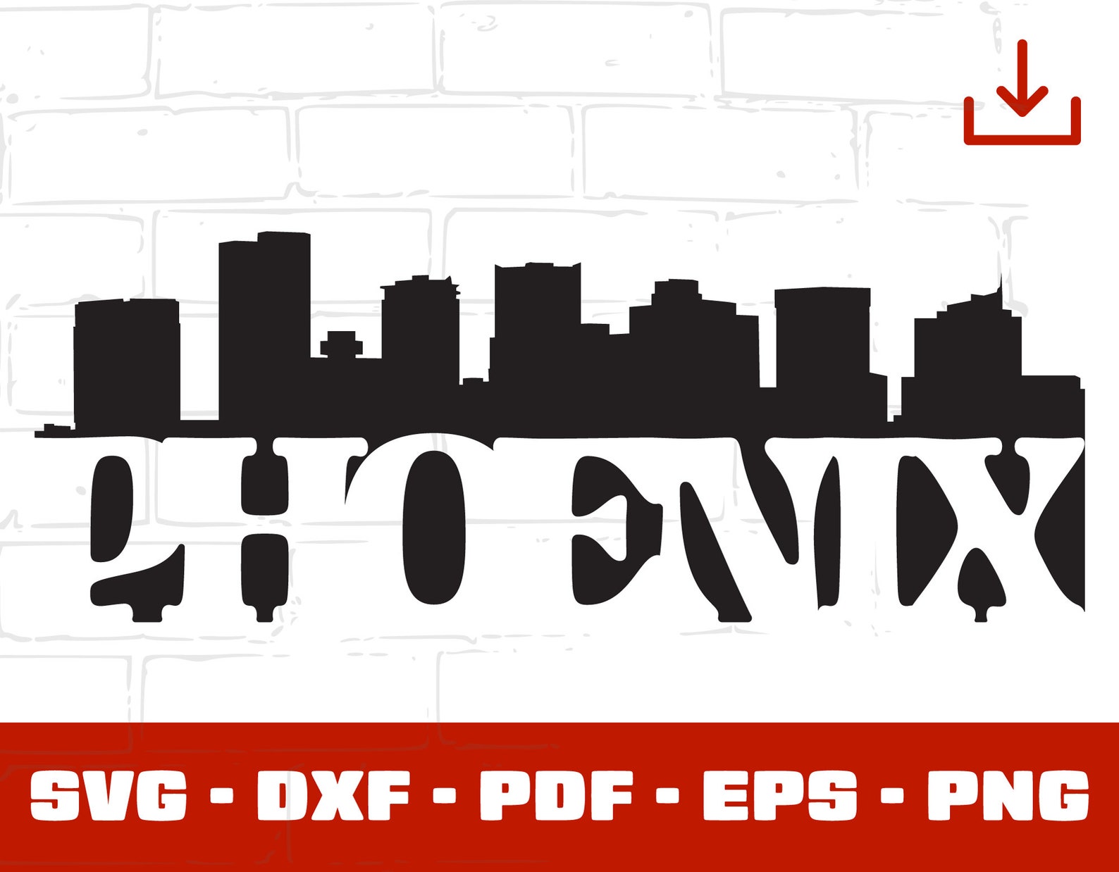 Phoenix Svg, Phoenix Skyline Svg, Phoenix Cityscape Svg, Phoenix ...