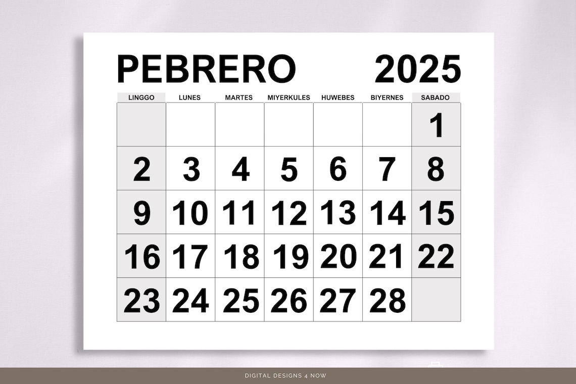 Kalendaryo Ng 2025 at 2026 Sa Tagalog | Printable 2025, 2026 Filipino ...