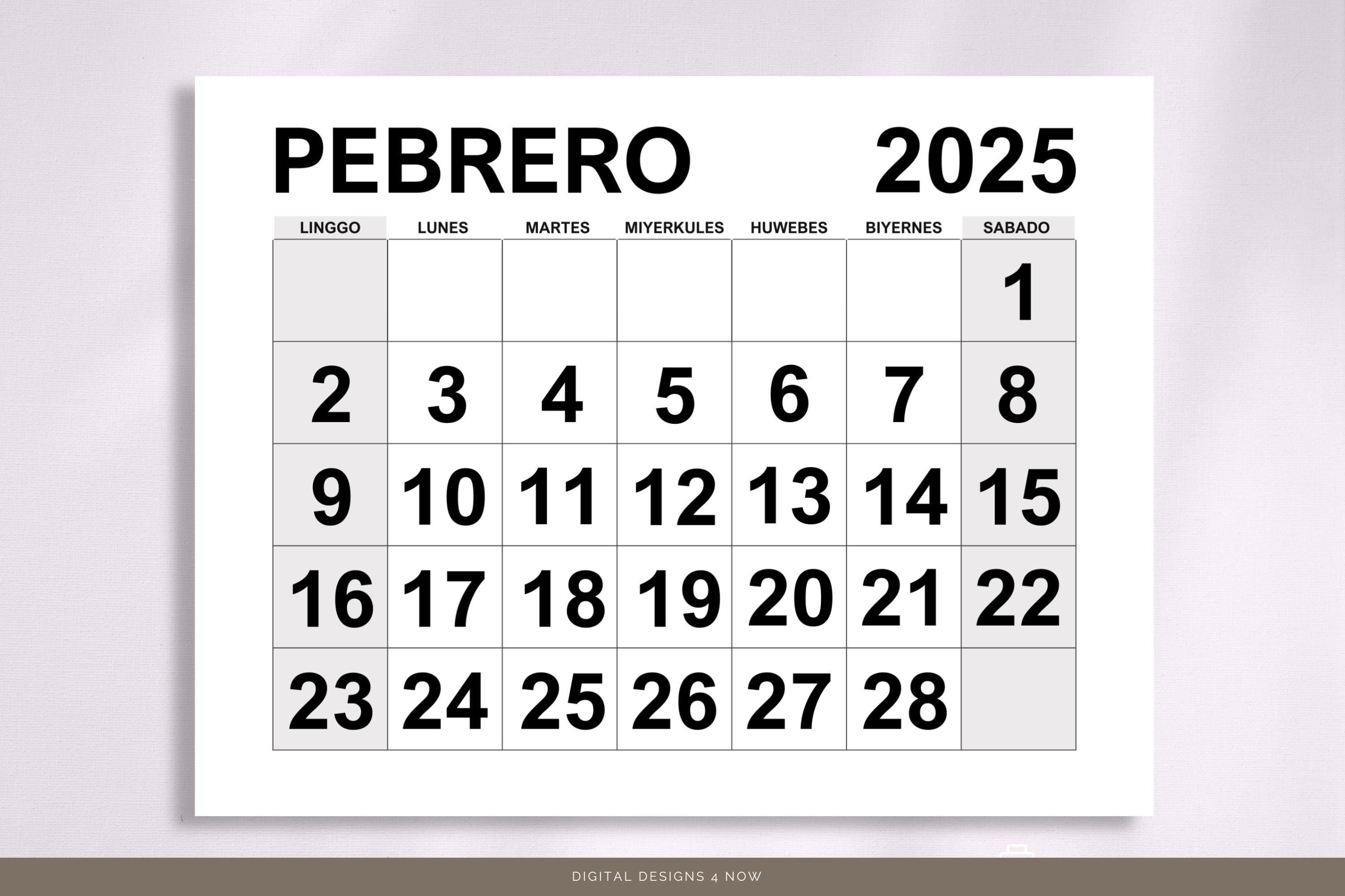 Kalendaryo Ng 2025 at 2026 Sa Tagalog | Printable 2025, 2026 Filipino ...