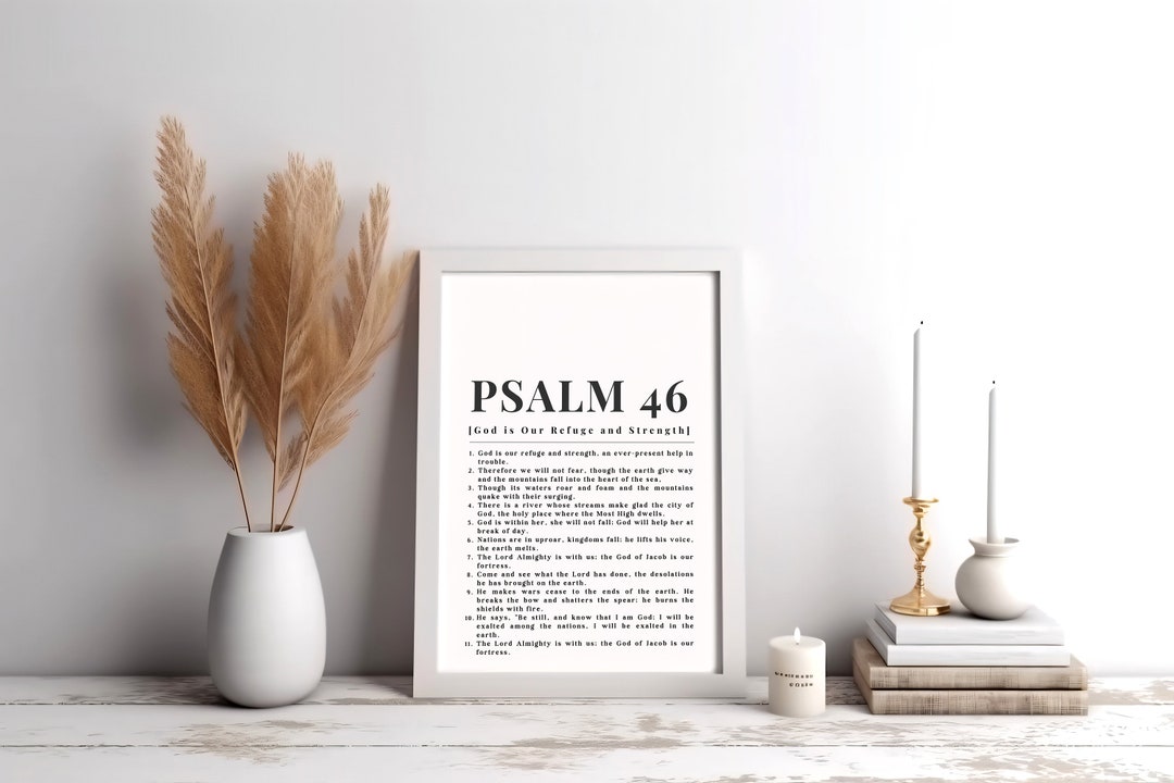 Psalm 46 God is Our Refuge and Strength Psalm 46 Definition - Etsy