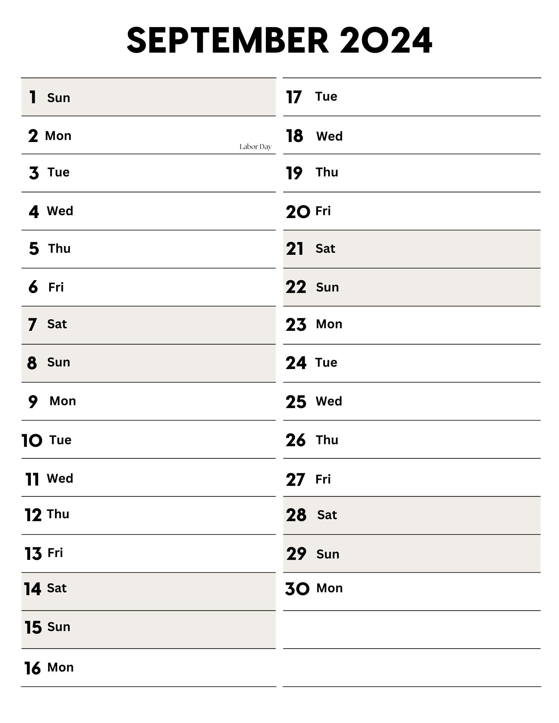 2024 September Planner With Holidays September Calendar Printable ...
