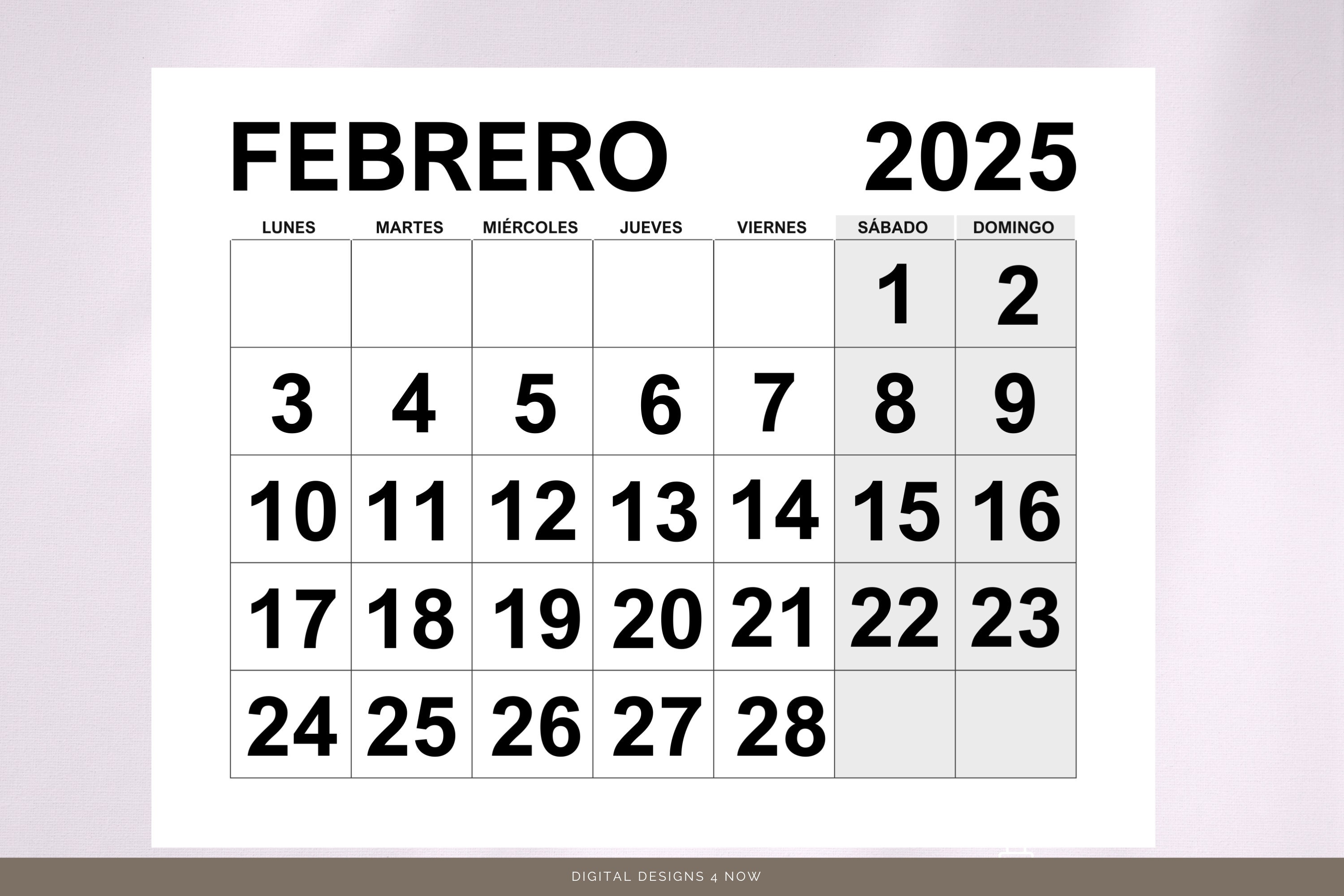 Calendario 2025 En Español | Printable 2025 Spanish Calendar | Inicio ...