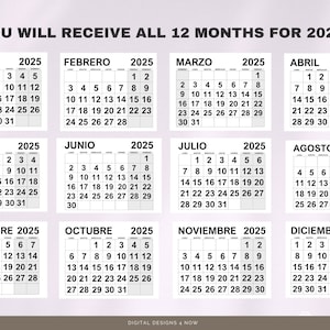 Calendarios 2025, 2026 Y 2027 En Español Printable 2025, 2026 & 2027 ...