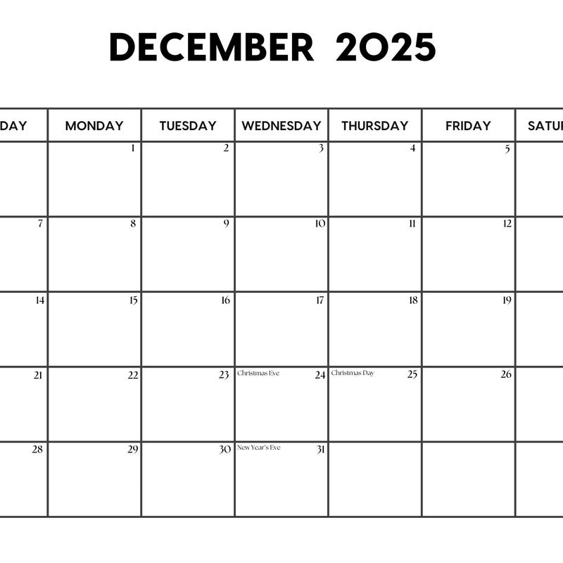 2025 Christmas Calendar - Etsy