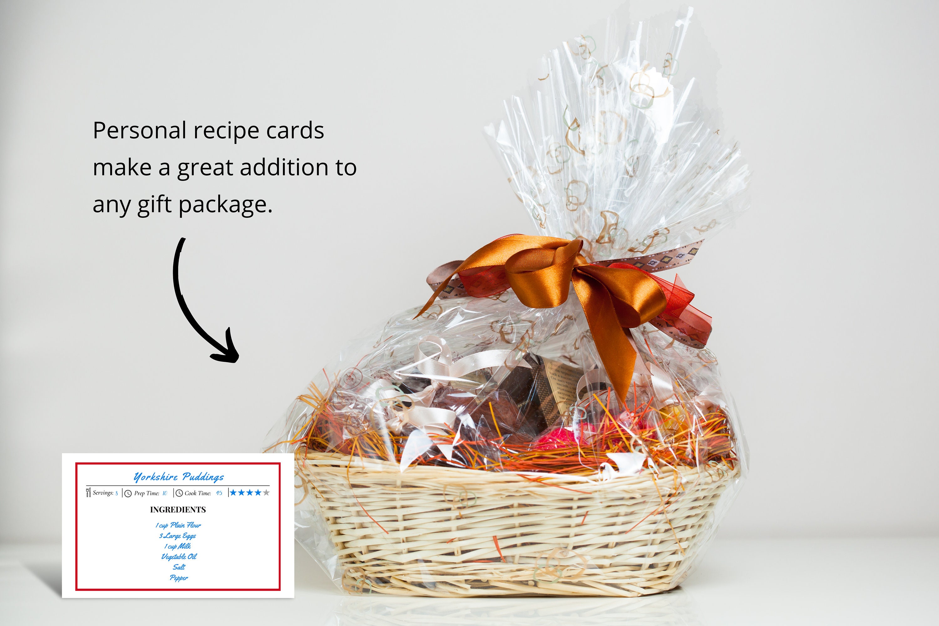 England Recipe Card Template, Minimalist Recipe Printable, DIY Recipe ...