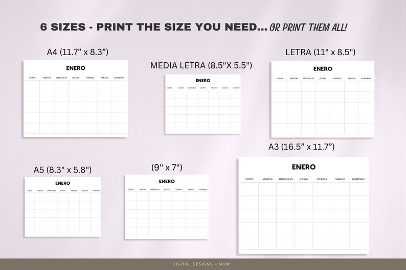 Calendario Perpetuo Español | Spanish Perpetual Calendar | Calendario ...