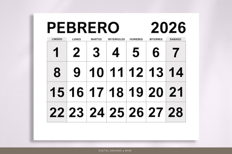 Kalendaryo Ng 2025 at 2026 Sa Tagalog | Printable 2025, 2026 Filipino ...