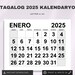 Tagalog 2025 Kalendaryo PDF | Printable 2025 Filipino Calendar | Monday ...