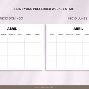 Calendario Perpetuo Español | Spanish Perpetual Calendar | Calendario ...