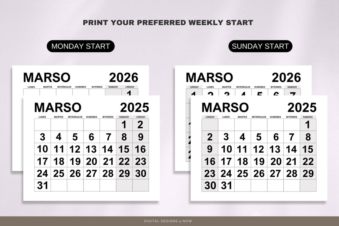 Kalendaryo Ng 2025 at 2026 Sa Tagalog | Printable 2025, 2026 Filipino ...