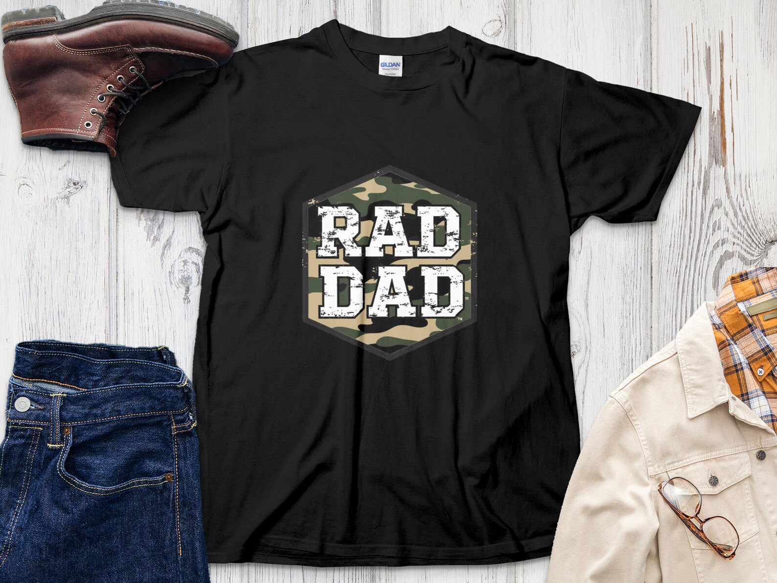 Camo Rad Dad PNG | Rad Dad Shirt Design | Father's Day Sublimation PNG ...