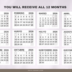 Kalendaryo Ng 2025 at 2026 Sa Tagalog | Printable 2025, 2026 Filipino ...