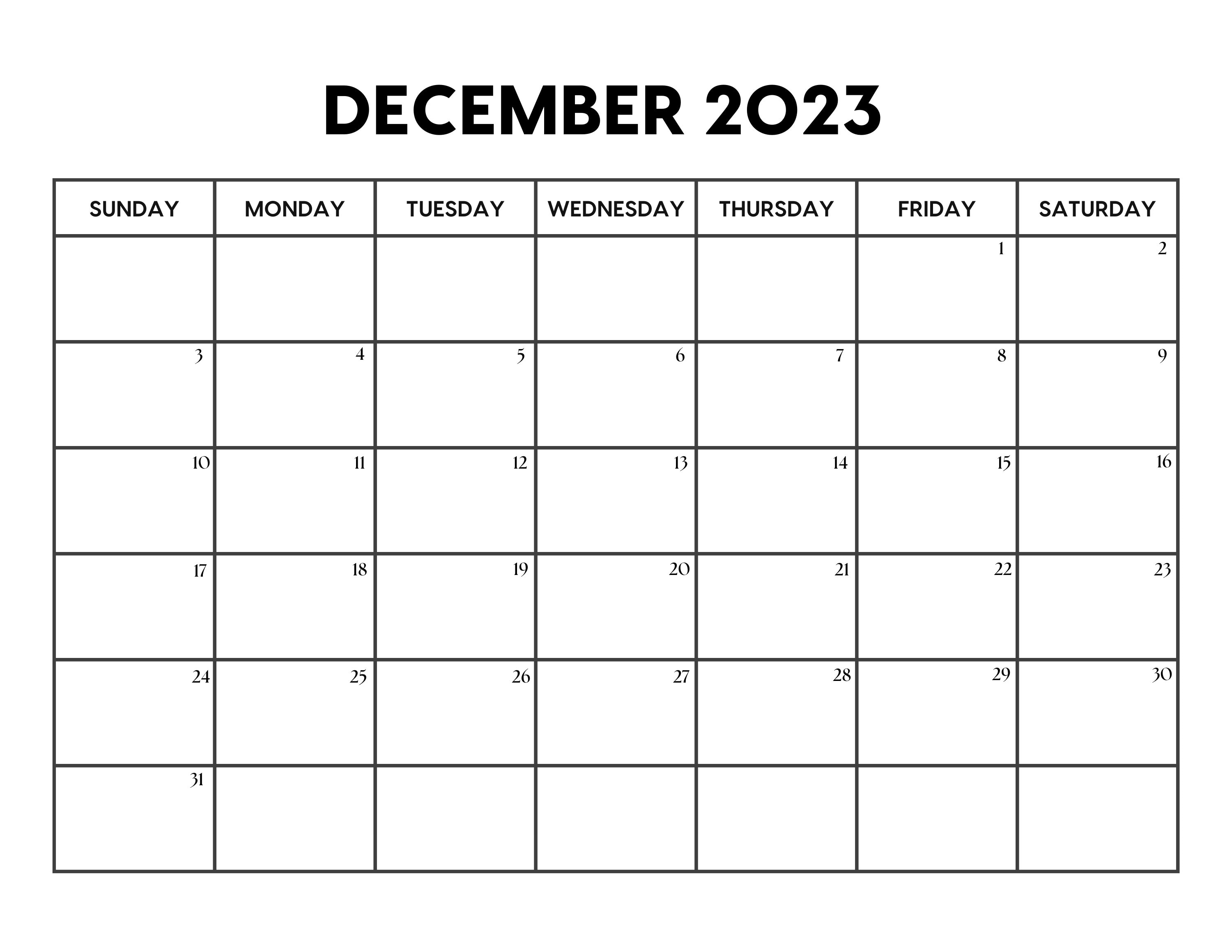 2023 December Calendar Printable Sunday / Monday Start - Etsy Australia