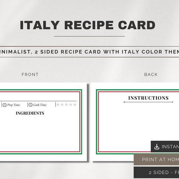 Diy Recipe Cards - Etsy