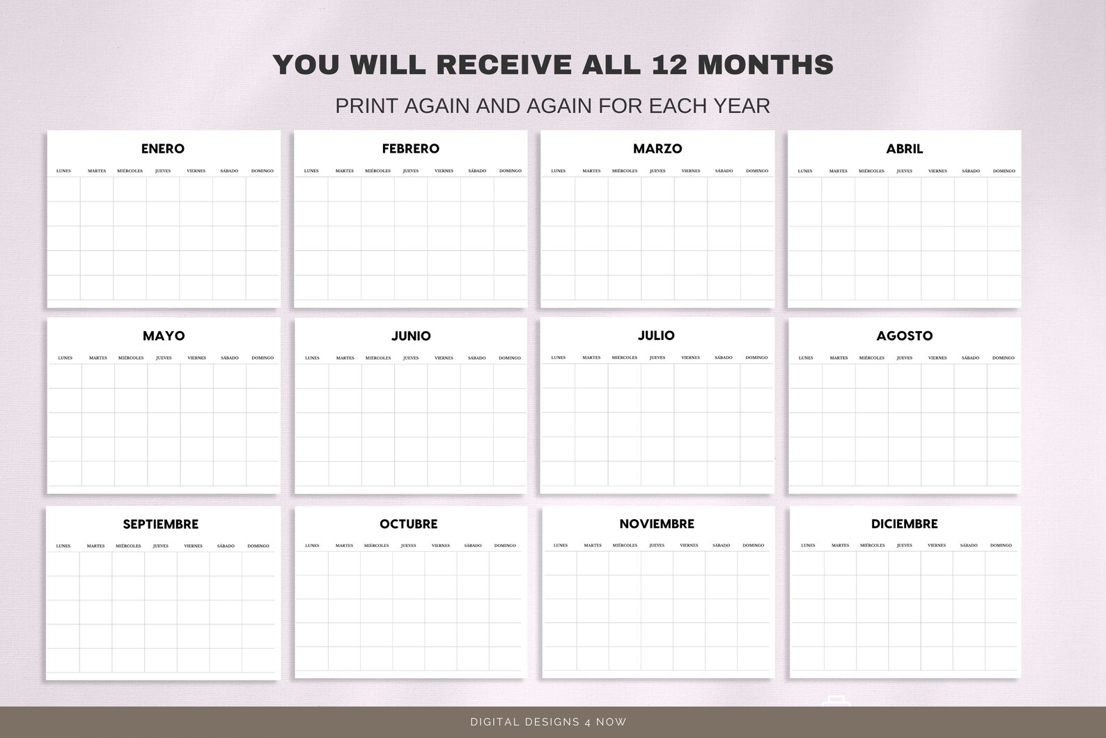 Calendario Perpetuo Español | Spanish Perpetual Calendar | Calendario ...