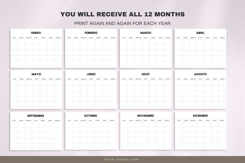 Calendario Perpetuo Español | Spanish Perpetual Calendar | Calendario ...