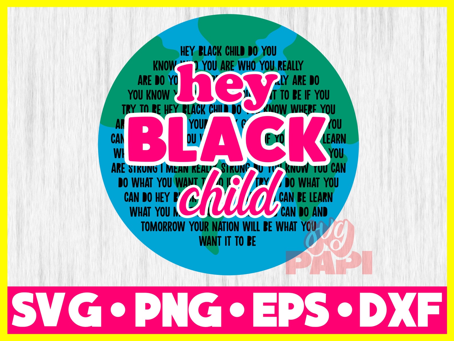 Hey Black Child Svg, Black History Svg for Boys, Black History Svg for ...