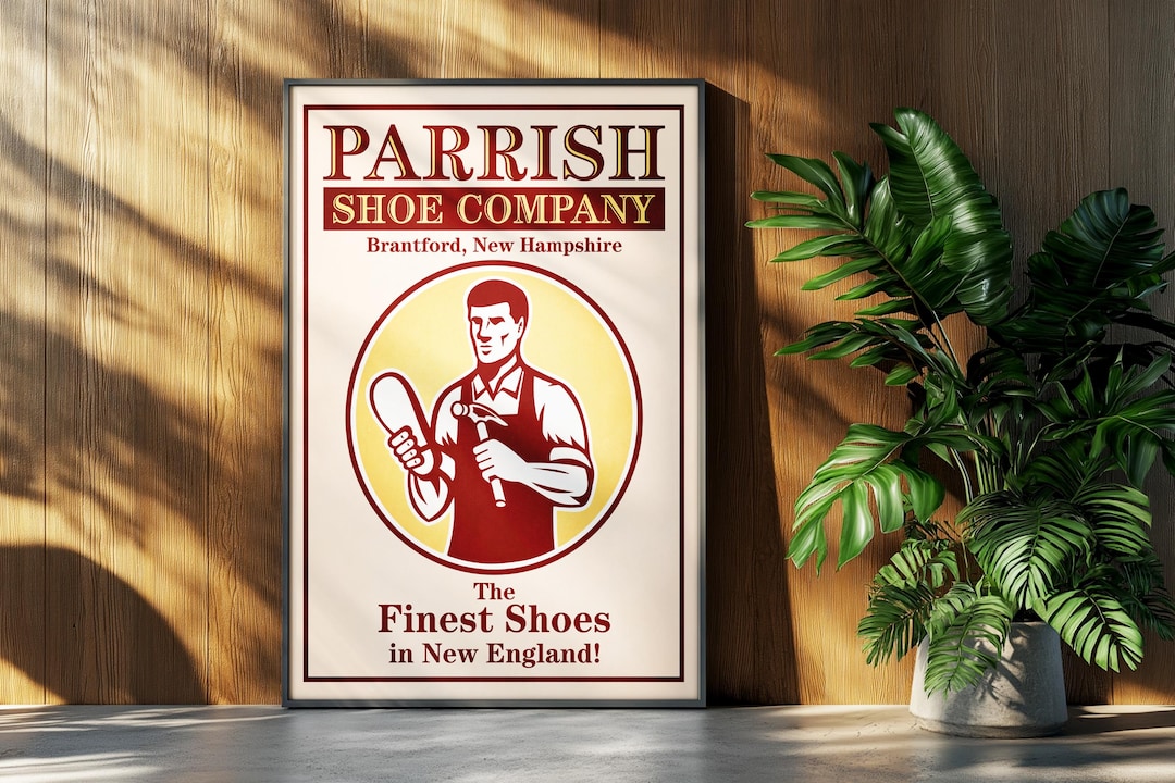 Jumanji Movie Poster: Parrish Shoe Company Robin Williams Retro Ad Home ...