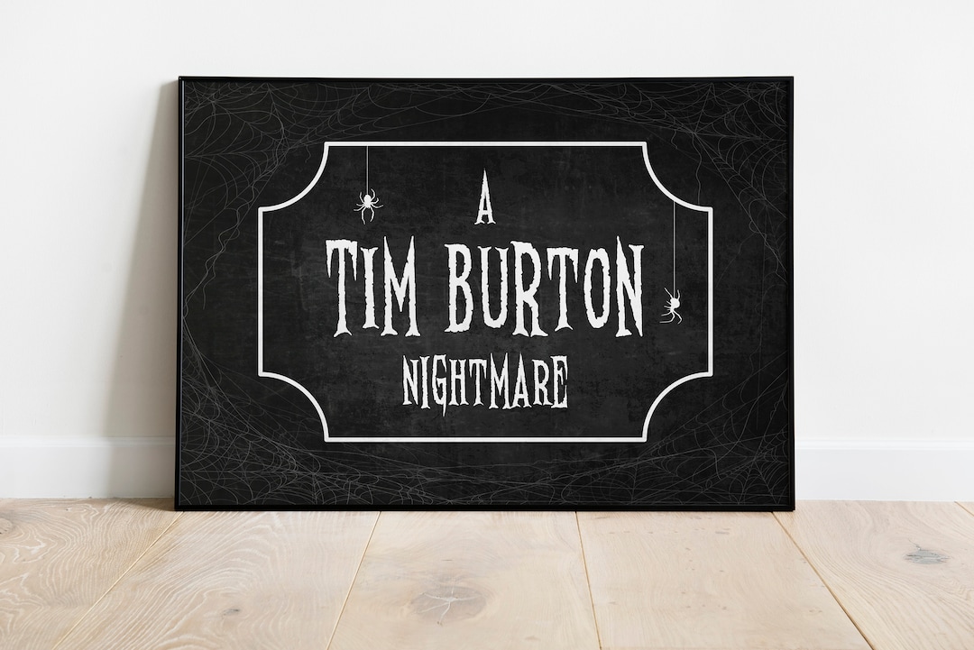 Written by Tim Burton Movie Poster Minimalist Print - Birthday Wedding ...