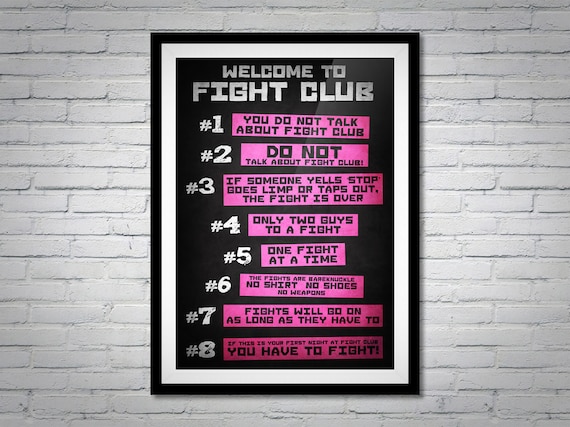 Fight Club Rules Poster