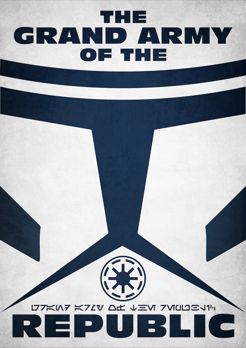 Star Wars Movie Poster Galactic Republic Propaganda Clone - Etsy
