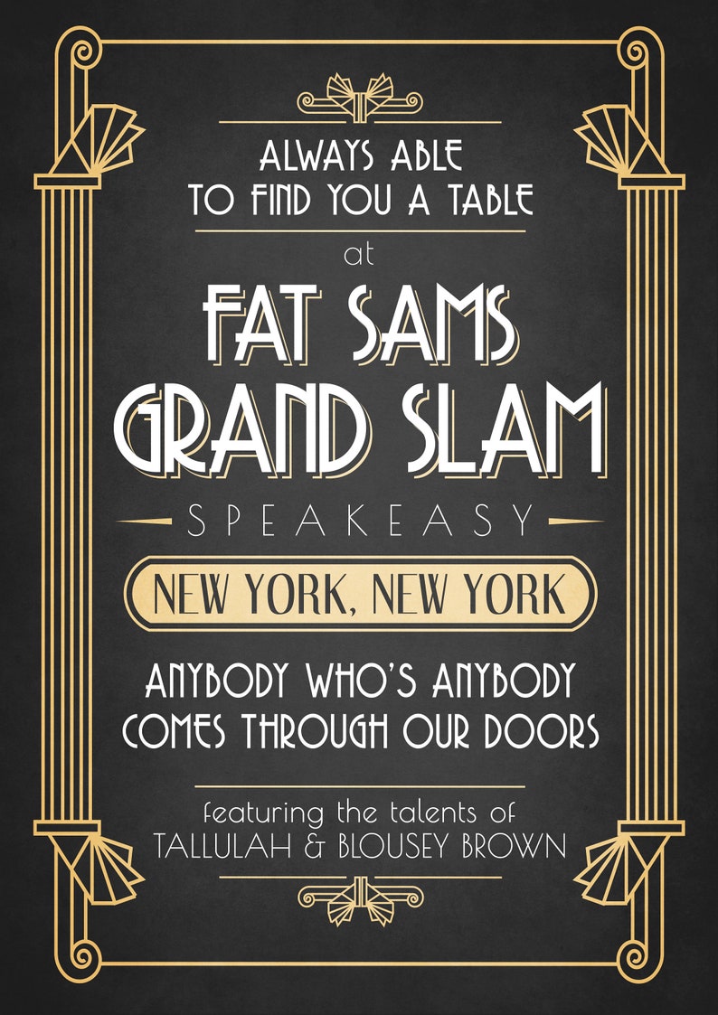 Fat Sam's Grand Slam Bar Sign Bugsy Malone Movie Poster - Etsy UK