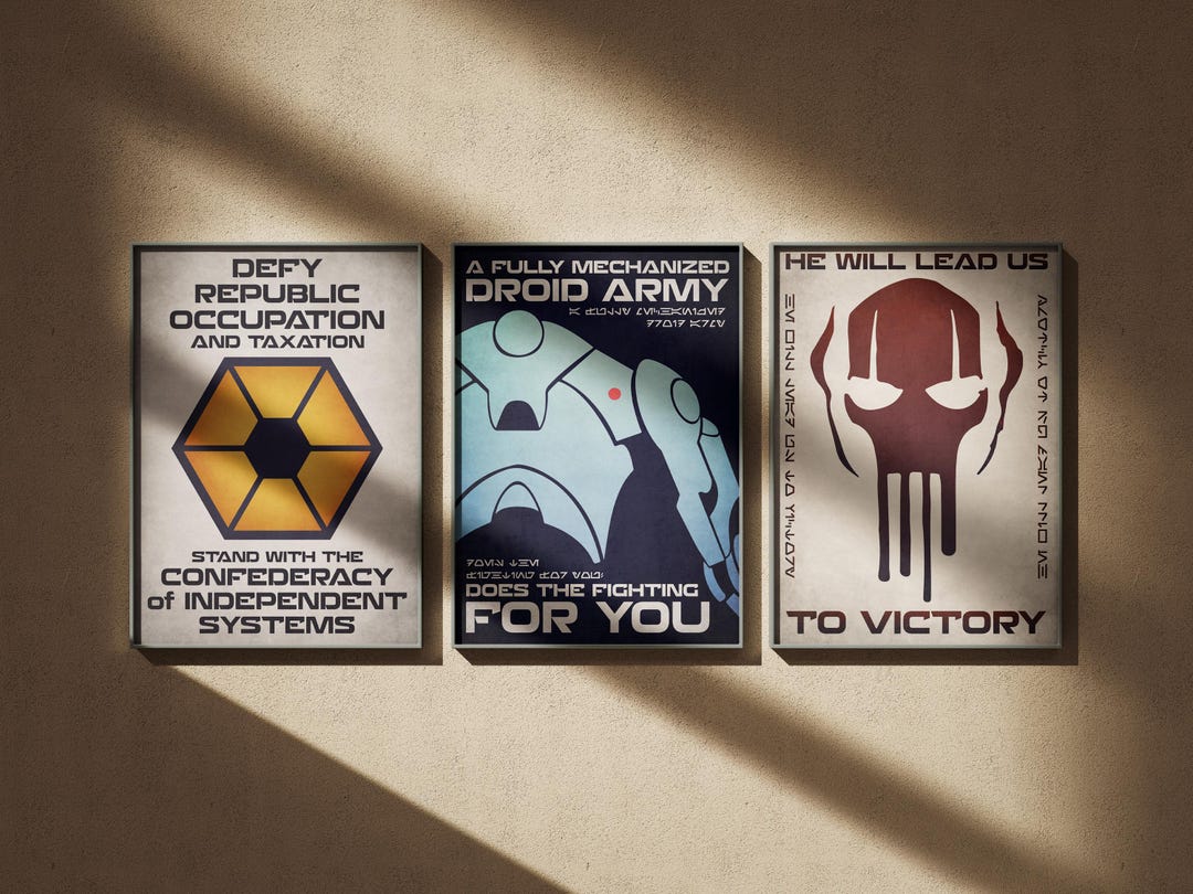 Star Wars Propaganda Poster Set: Separatist Trade Federation Retro Ad ...